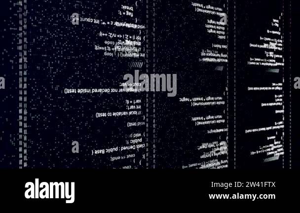 Html And Css Code Developing On Dark Background Seamless Loop Animation Website Design Code
