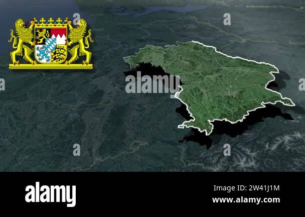 Germany regions map animation Stock Video Footage - Alamy