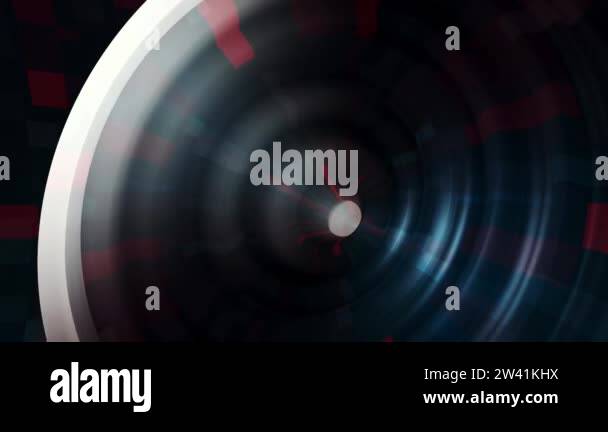 Abstract 3d Pattern Of Circles With The Effect Of Wave Ripple Displacement Animation 4k Dark