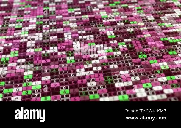 Abstract Visualization Of Scanning Hacker Program Seamless Loop Animation Password Search By