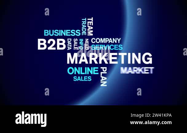 B2B Marketing Animated Tag Word Cloud,Text Design Animation seamless ...