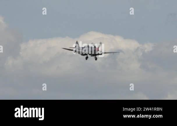 Supermarine Spitfire of Royal Air Force RAF in Flight Stock Video ...
