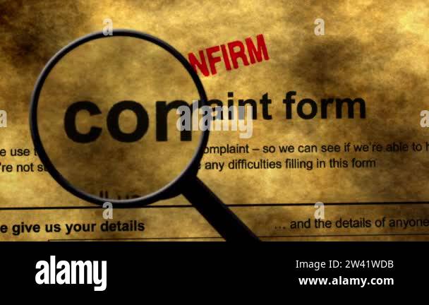 Complaint form Stock Videos & Footage - HD and 4K Video Clips - Alamy