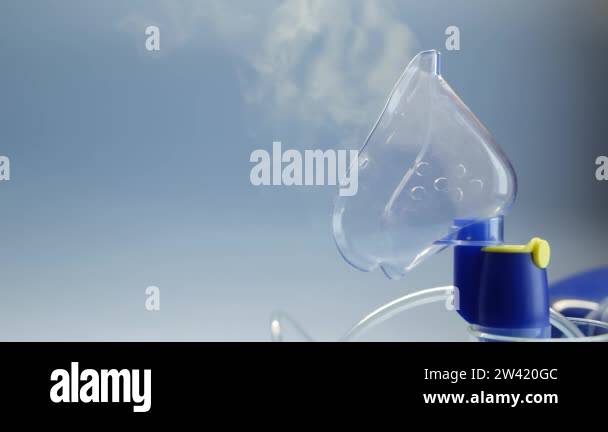 Oxygen mask of nebulizer, medical equipment for pneumonia, covid, sars ...