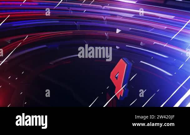 NUMBER 4, Top Ten Numbers Animation , Rendering, Background Stock Video ...