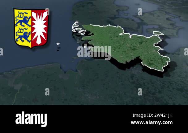 Germany regions map animation Stock Video Footage - Alamy