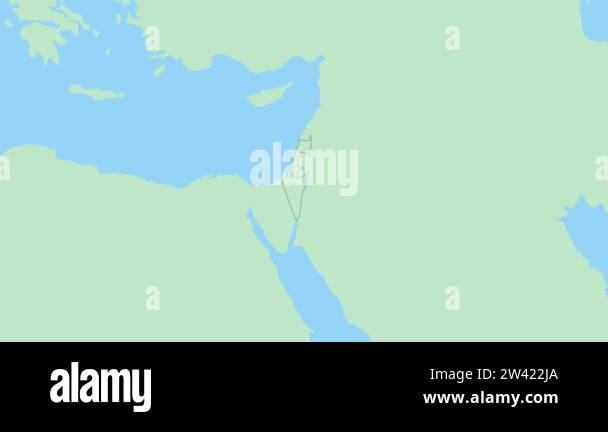 Map of Israel with pin of country capital. Israel Map with neighboring ...