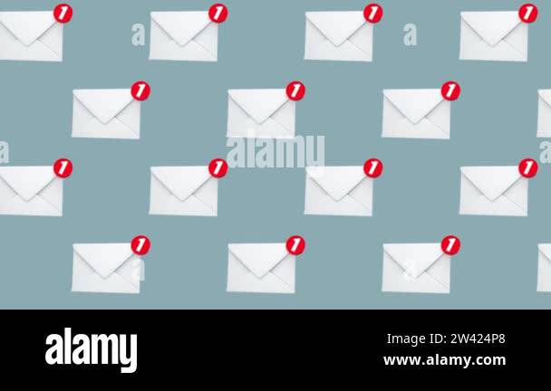 mail notification one new email message in the inbox concept Minimal ...