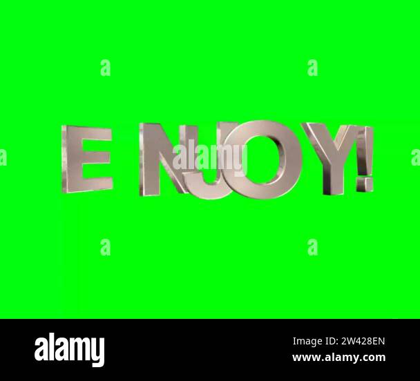 enjoy text animation 3D letters, 4K enjoy Text Animation Stock Video ...