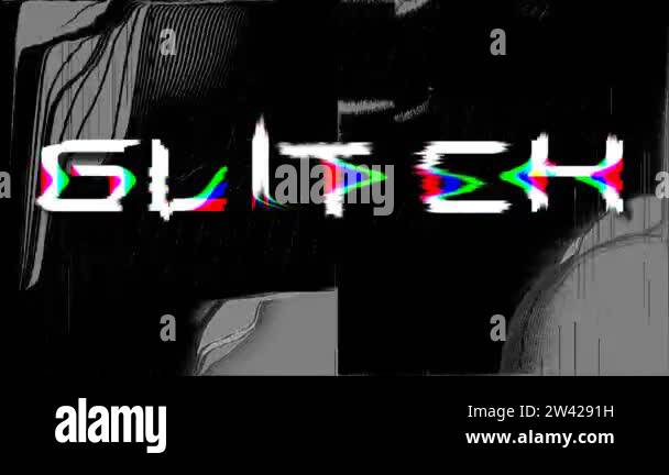 3D GLITCH pixel font message on malfunction screen background, glitch ...