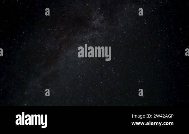 Milky way galaxy motion and falling stars on summer night starry sky ...