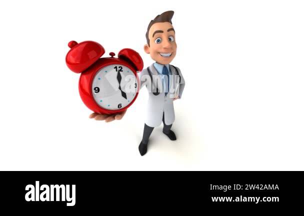 Doctor clock character cartoon Stock Videos & Footage - HD and 4K Video ...