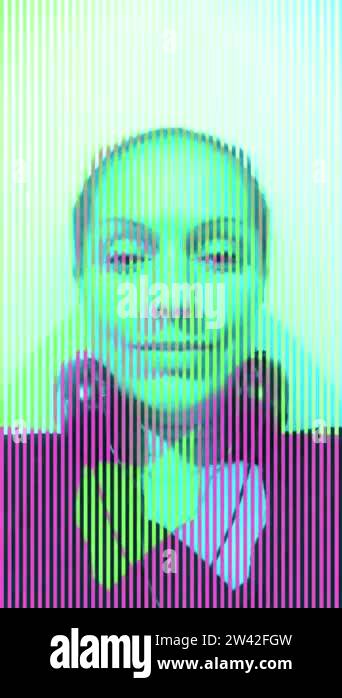 Authentication By Facial Recognition Concept Biometric Security System Face Scan Stock Video