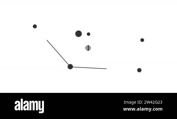 Reticulum constellation. Stars in the night sky. Constellation in line ...