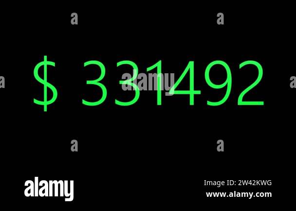 Colorful Animation of Dollars Counter. Currency Counter Isolated on ...