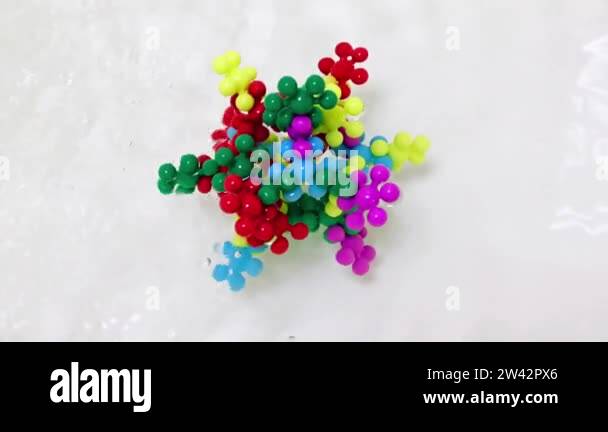 plastic children's construction kit assembled in the form of a virus ...