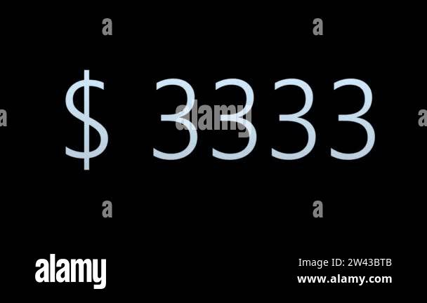 Colorful Animation of Dollars Counter. Currency Counter Isolated on ...