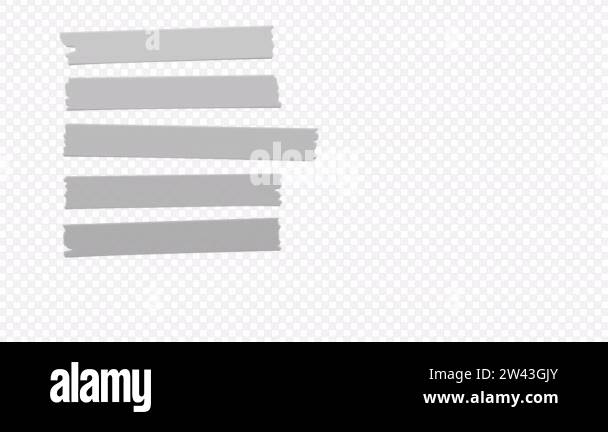 Animation of colorful different size adhesive, sticky, masking, duct ...