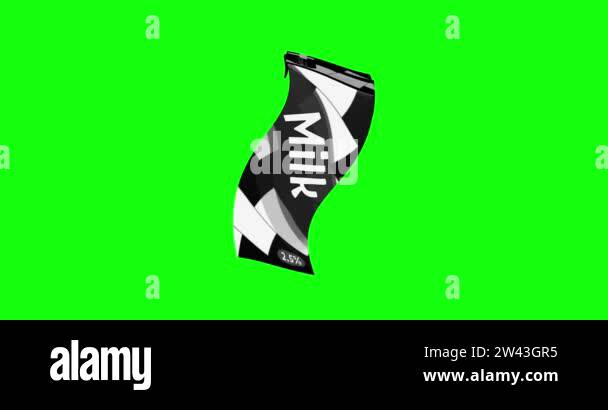 8 animations cow milk carton box dairy green screen 3d packaging chroma ...