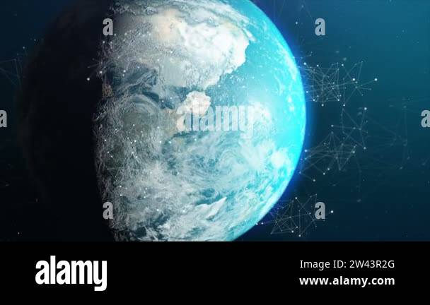 3D Rendering spinning globe sphere with circle geometry. Elegant and ...