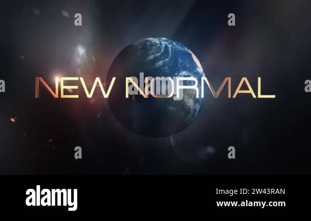 New Normal cinematic loop title trailer background concept. 4K 3D ...