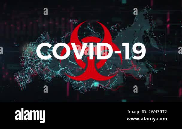 Motion graphics map of Russia. Epidemic across the country. Suitable ...