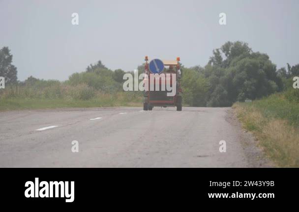 Road works. Roadway layout of the road. The marking of the pavement ...