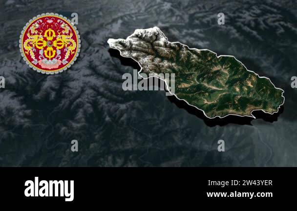 Districts of Bhutan animation map Stock Video Footage - Alamy