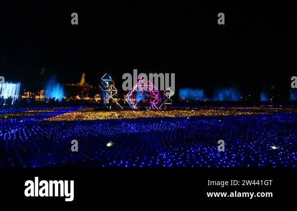 Lighting decoration in Bangkok to celebrate the Coronation of King Rama ...