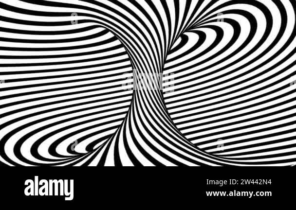 Twisted torus illusion 3d seamless loop animation. Optical illusion ...