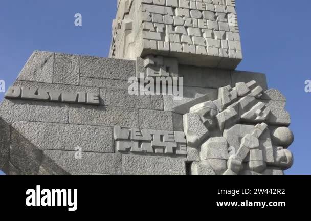 Westerplatte Monument in memory of the Polish defenders. The Battle of ...