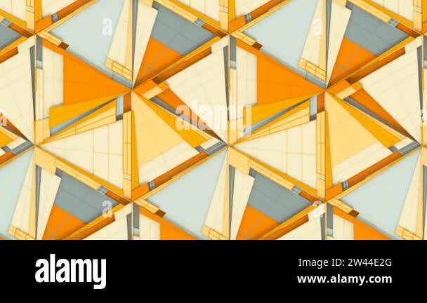 Minimalistic template with colorful geometric shapes 3d render loop ...