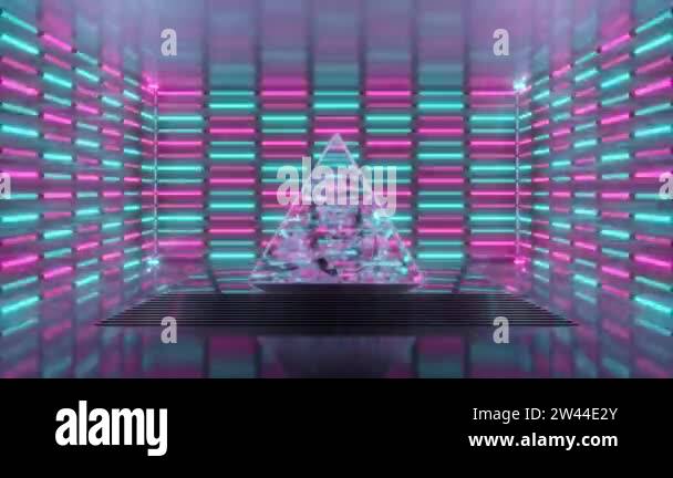 Laser Neon Tube LED Wall Design Patterns Flash Flicker in Dark Room ...