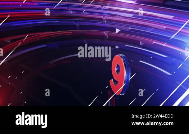 NUMBER 9, Top Ten Numbers Animation , Rendering, Background Stock Video Footage - Alamy
