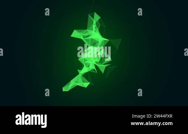 Abstract Moving Triangles. Polygons Animation. Digital, Communication ...