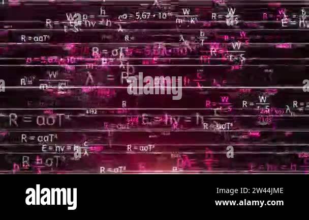 Brainstorming from mathematical equations. Animation. Burst of ...