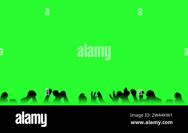 Crowd - Hands Clapping - Chearing - Green Screen 01 Stock Video Footage ...