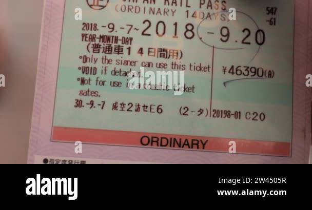 Shinkansen bullet train ticket Stock Videos & Footage - HD and 4K Video ...