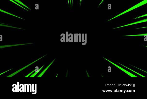 flight through space, warp speed on deep chroma key green screen Stock ...