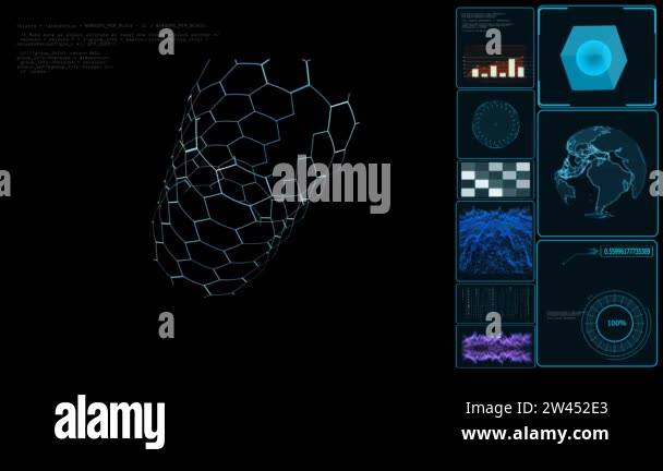 hexagonal digital structure of the future of the submarine cable on ...