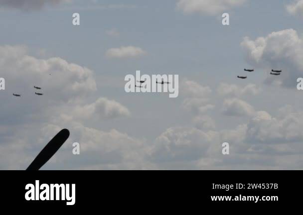 Supermarine Spitfire of Royal Air Force RAF in Flight Stock Video ...