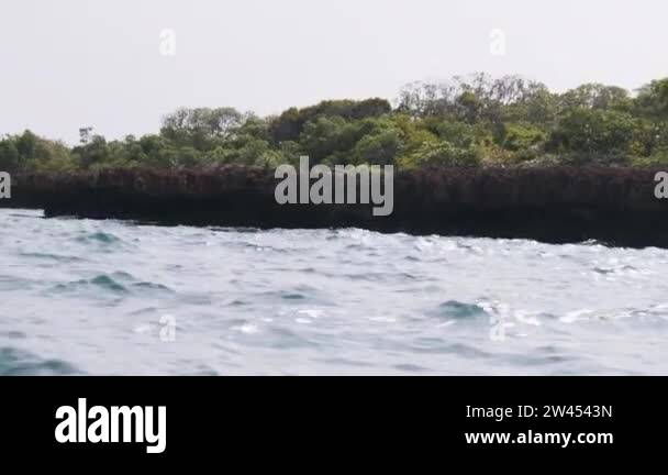 Lagoon at Kwale Island in Menai Bay, Mangroves with Reefs and Rocks ...