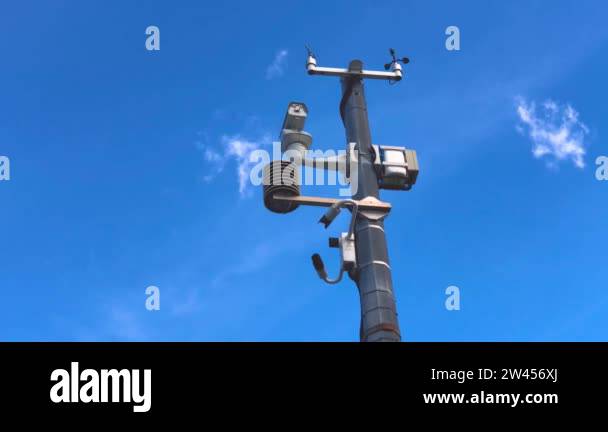 Automatic weather station, with a weather monitoring system and video ...