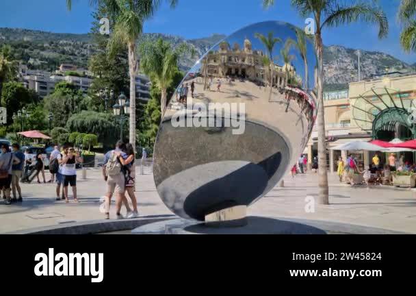 Monte-Carlo, Monaco - August 8, 2020: 8K Reflection Of The Monte-Carlo ...