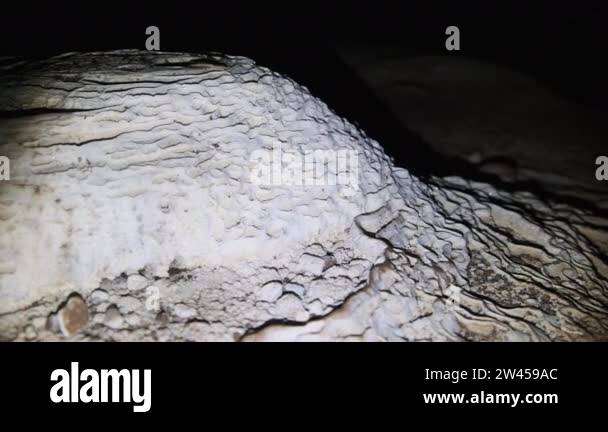 Underground Cave with Stalagmite Rock Formations Hanging from Twins ...