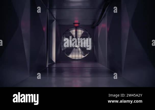 Inside air vent air duct air shaft ventilation system action film ...