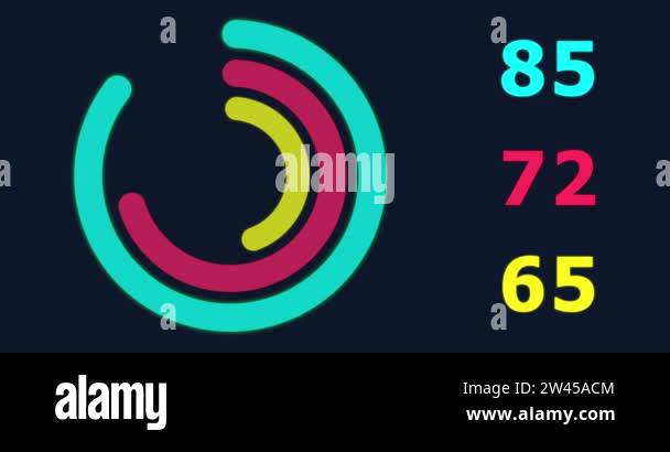 HUD element - futuristic loading pending screen, loopable parts. Combined Abstract pie Chart hud ...