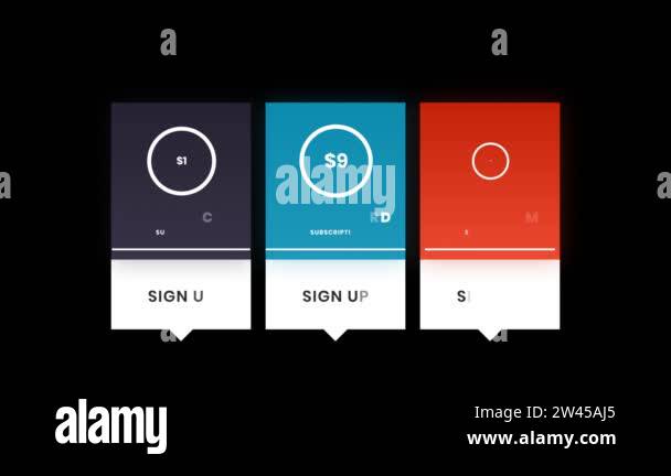 animation & motion graphic video of pricing subscription plan table ...