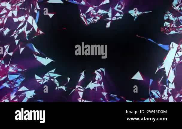 Triangle chain digital visual animation. Looped seamless abstract ...