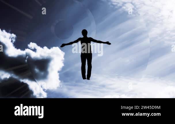 Creative 4K parallax video of the sky, moving clouds and sunlight, a ...